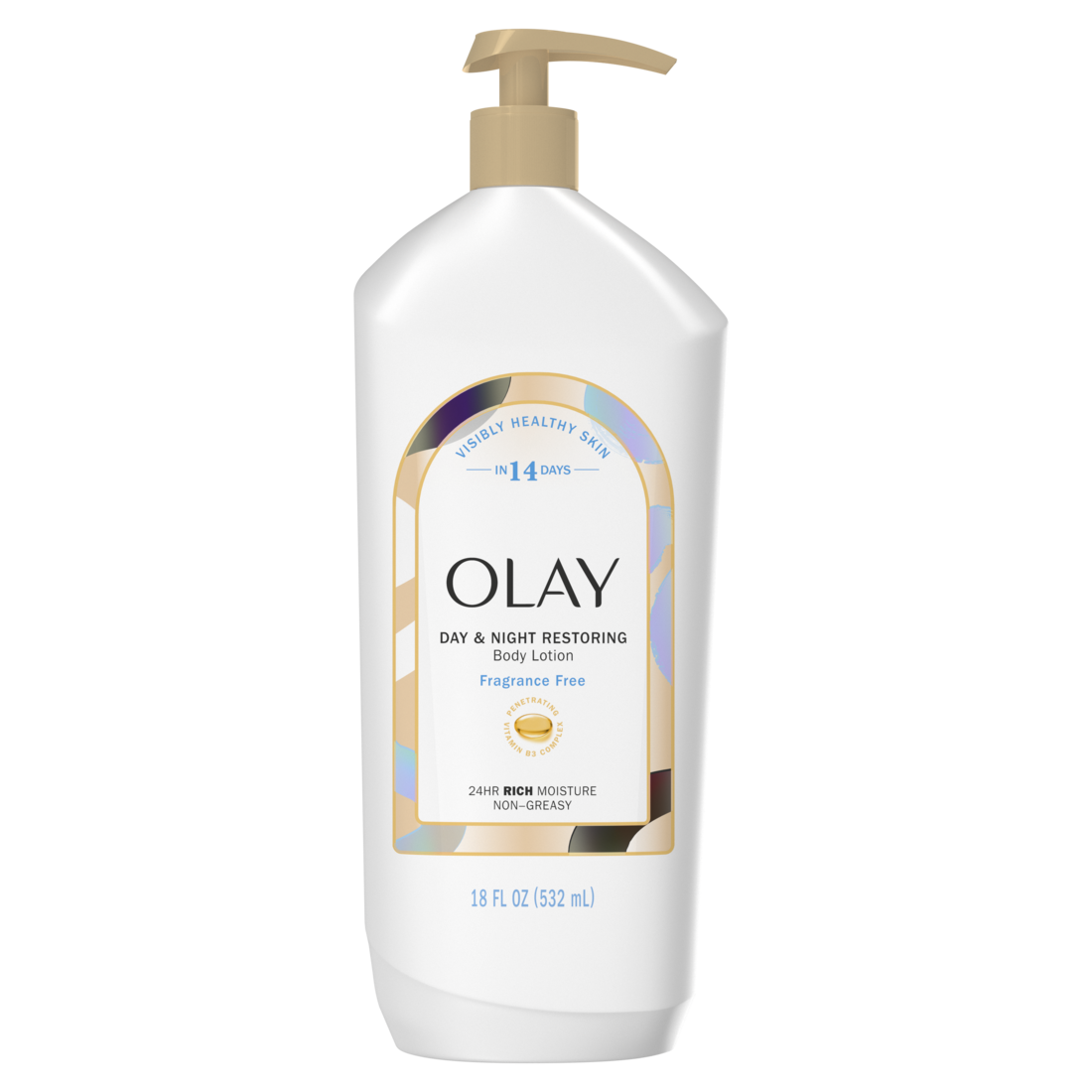 Olay Day & Night Restoring Hydrating Body Lotion Fragrance-Free - 18oz