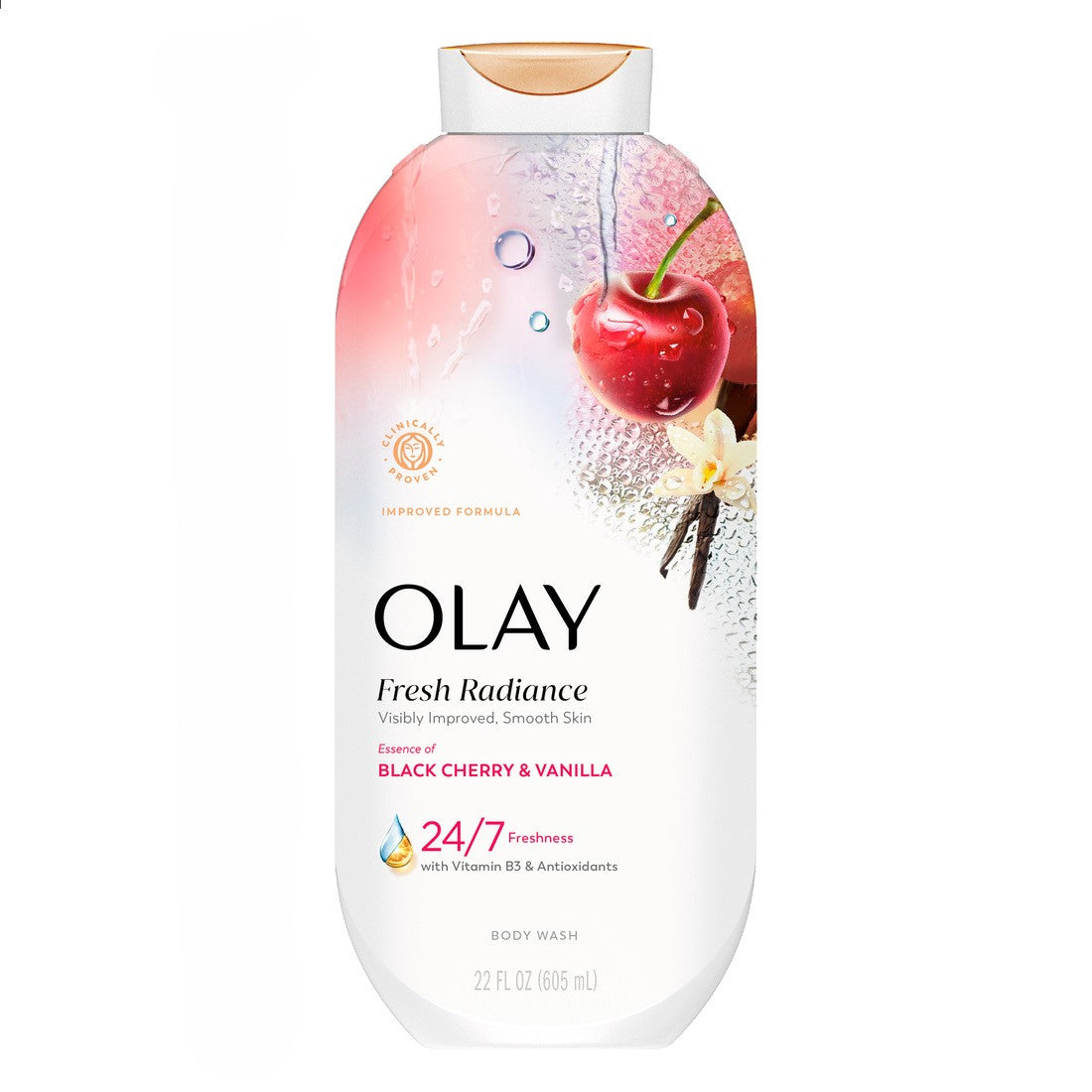 Olay Fresh Radiance Body Wash with Essence of Black Cherry and Vanilla